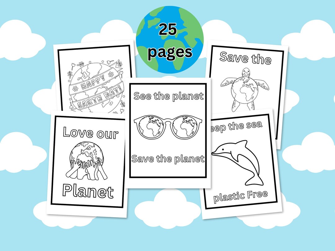 Earth Day Coloring Page, Earth Day Printables, Earth Day Sheets, Earth ...