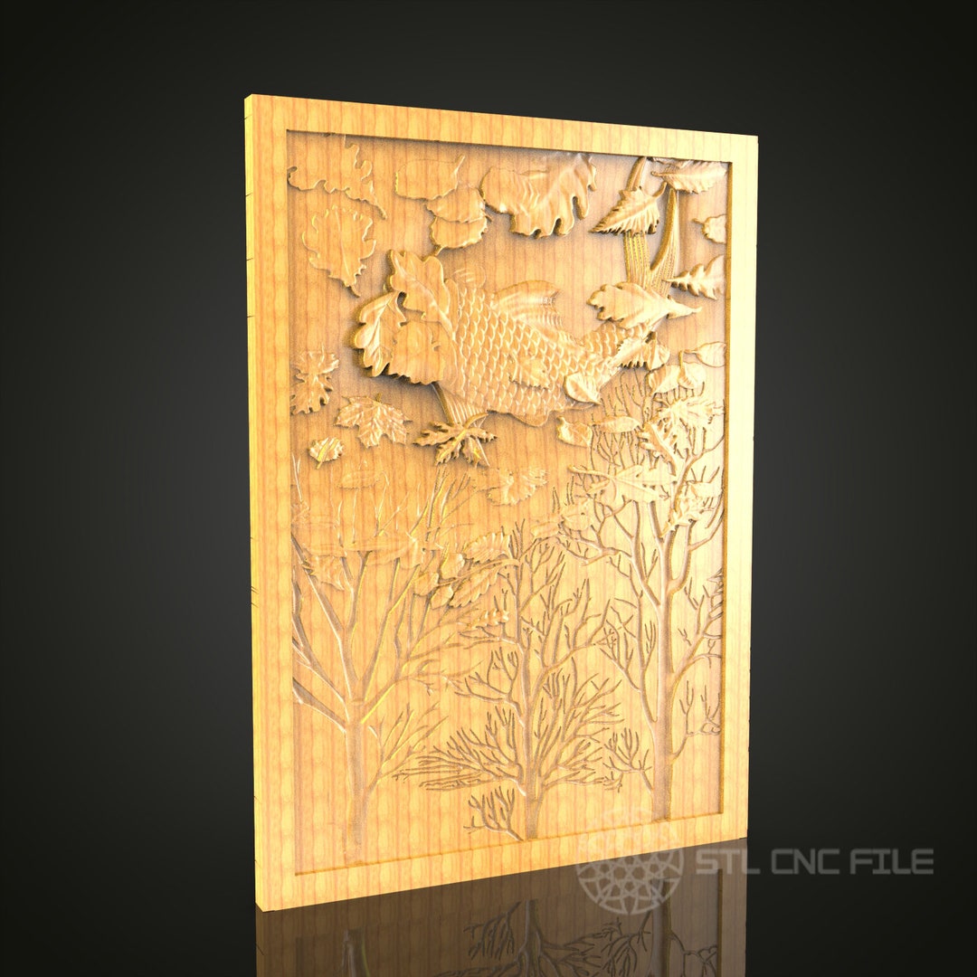 Forest Pheasant 3D STL Model - CNC Router File for Wildlife Wood ...