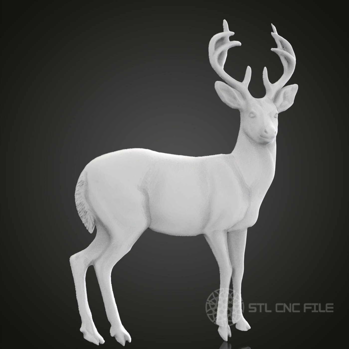 Majestic Deer 3D Relief Art for CNC Router, Artcam, Aspire, Wall Decor ...