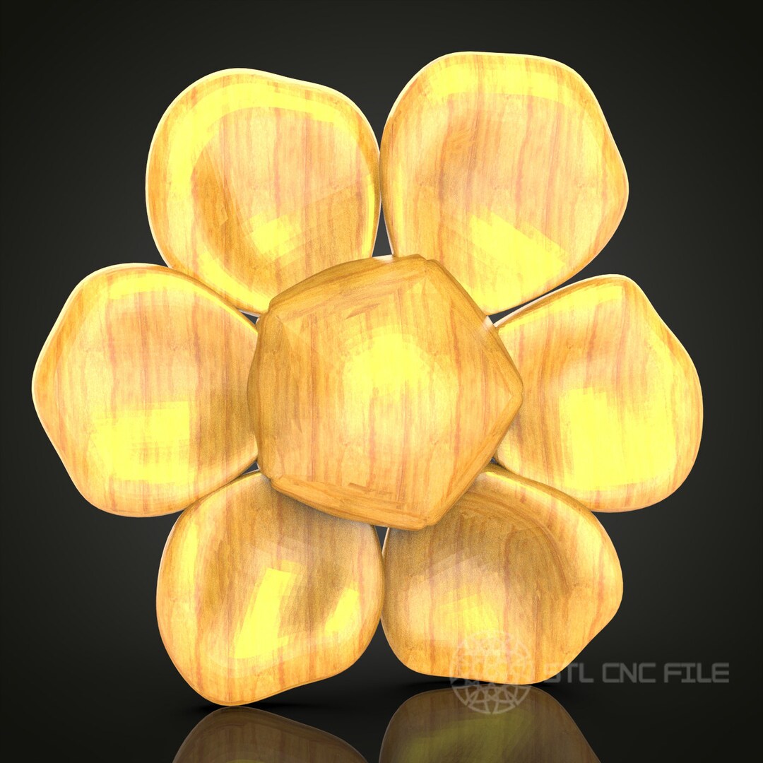Geometric Petal Design STL File – Unique CNC Router Pattern for Artcam ...