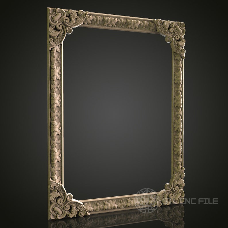 Intricate Rectangular Frame for CNC and 3D Printing - STL File - Etsy