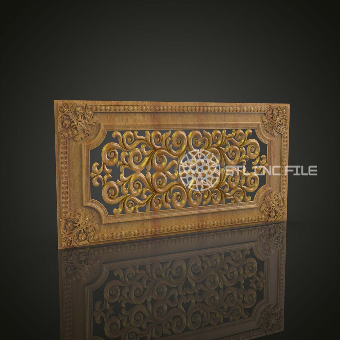 Renaissance Flourish STL File - Opulent CNC Wood Panel - Etsy