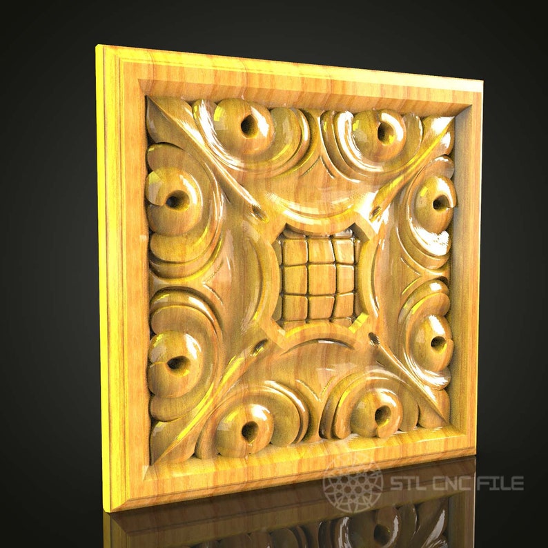 Geometric Pattern STL Model for CNC Router, Artcam, Aspire ...