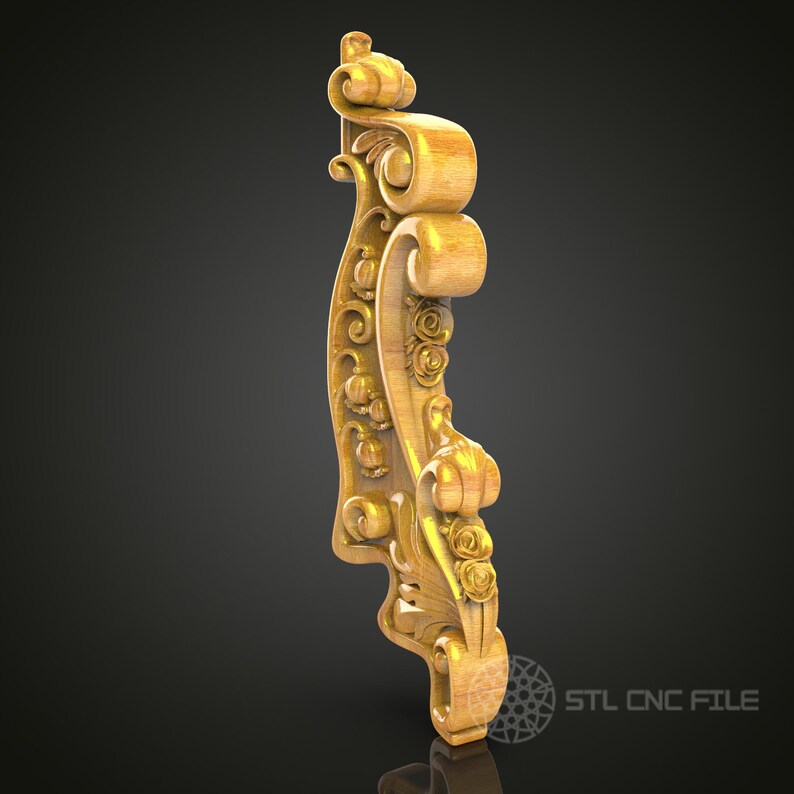 Elegant Swirl Flourish STL Model for CNC Router - Ideal for Artcam ...