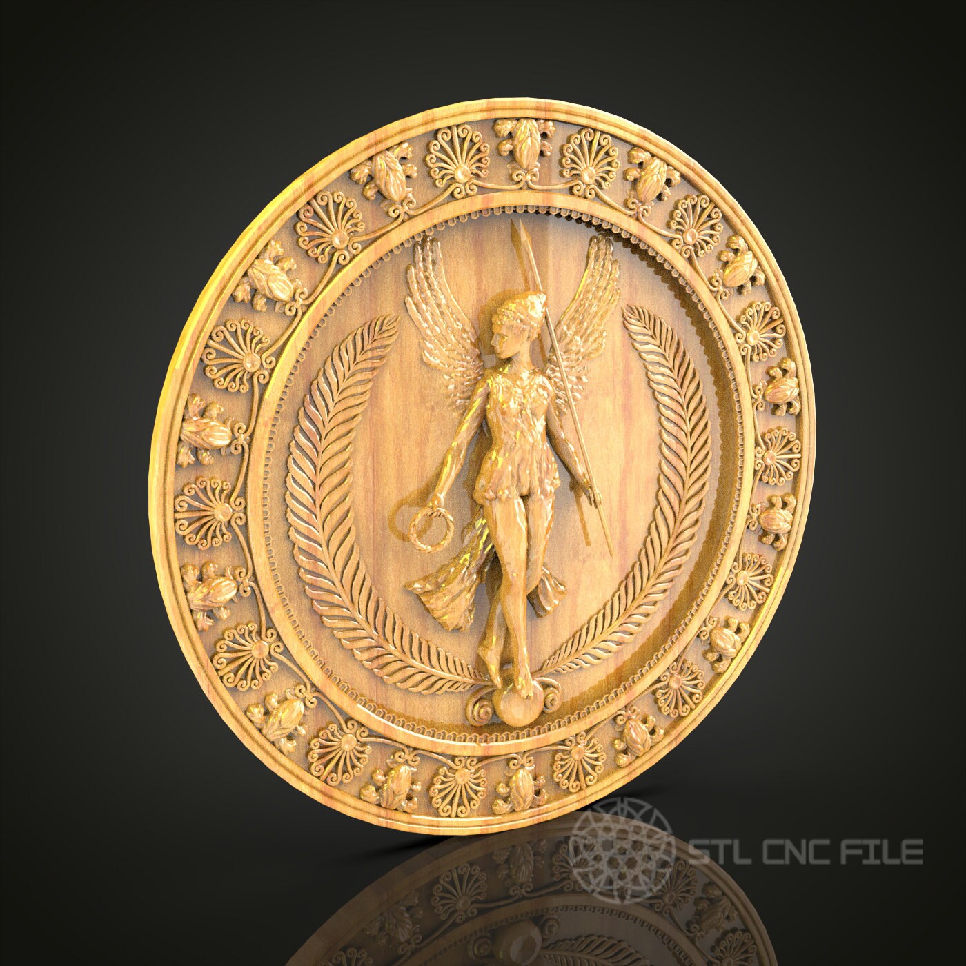 Angelic Herald Wall Art - 3D STL File for CNC Wood Carving - Etsy