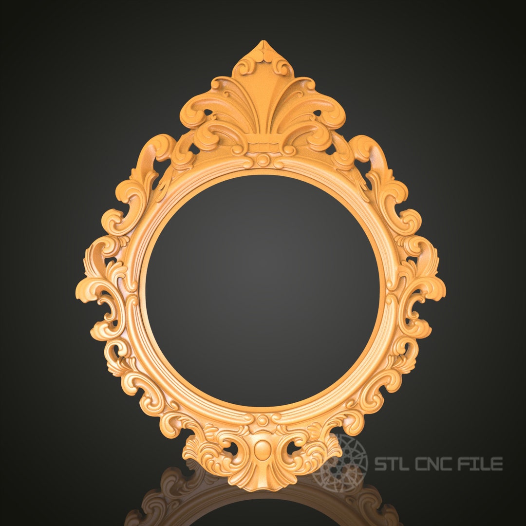 Victorian Ornate Oval Frame STL Model for CNC Router Engraver, Artcam ...