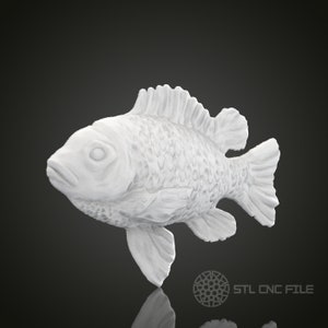 Detailed Fish STL Model for CNC Router Engraver Artcam & Aspire ...