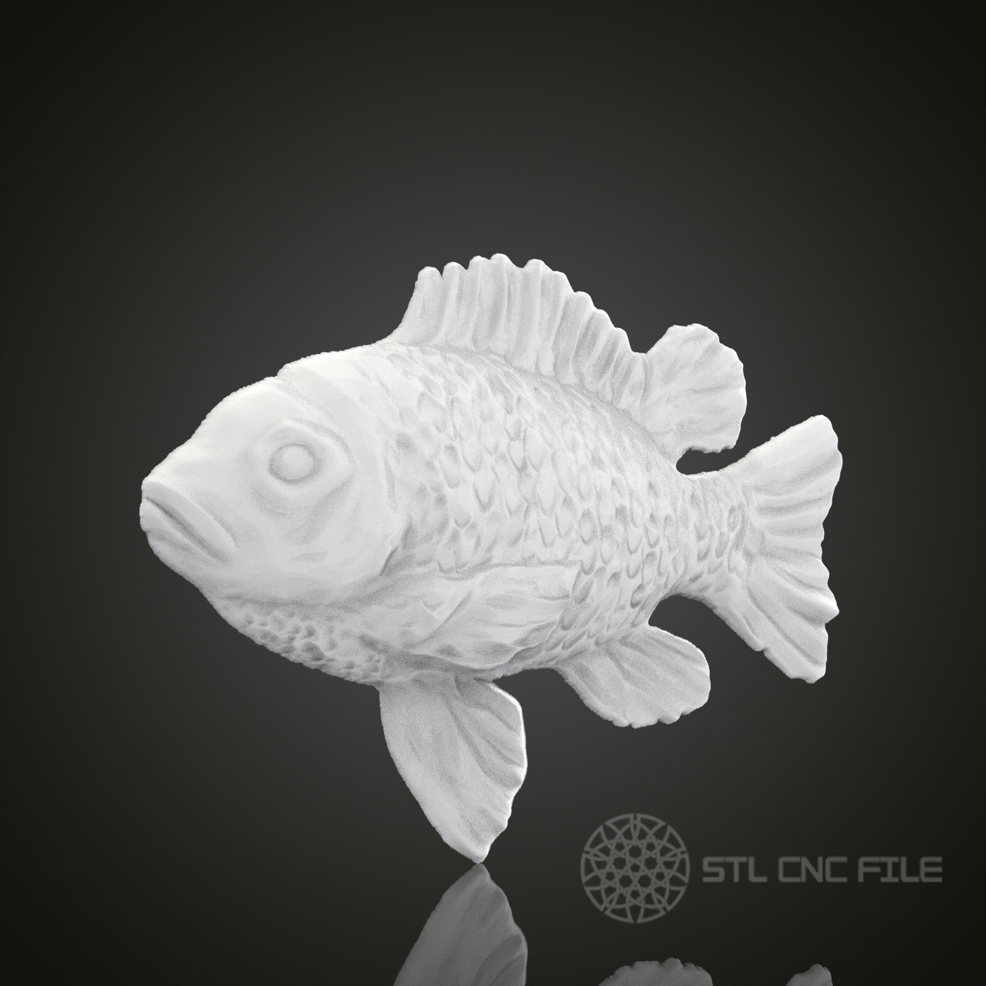 Detailed Fish STL Model for CNC Router Engraver | Artcam & Aspire ...