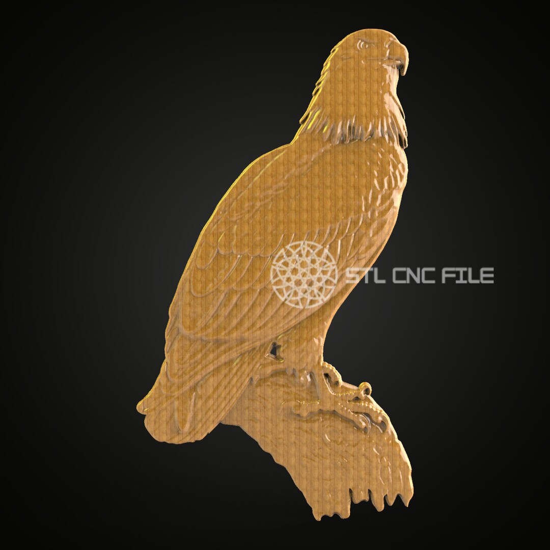 Perched Eagle STL Model: CNC Router Engraving File - Etsy