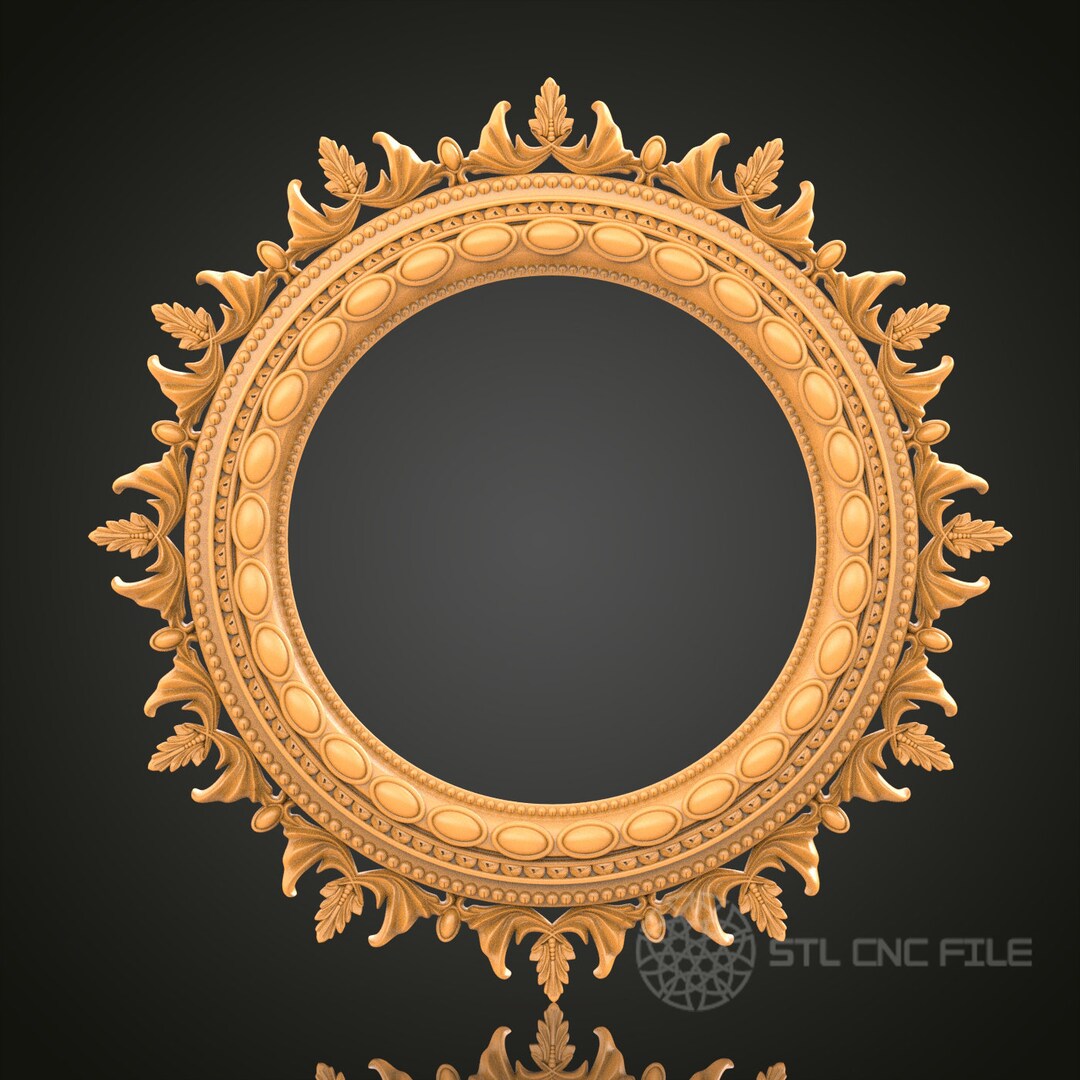 Victorian Style Oval Frame STL Model for CNC Router Engraver and 3D ...