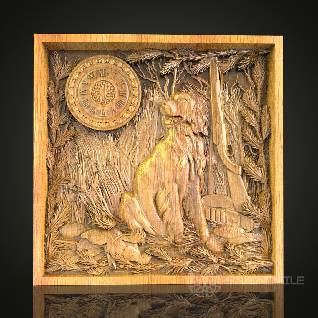 Majestic Lion Wood Carving - CNC Router STL File for Hunting Lodge ...