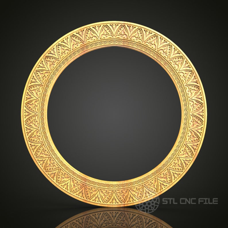Intricate Tribal Round Frame STL Model for CNC Router, Artcam Aspire ...
