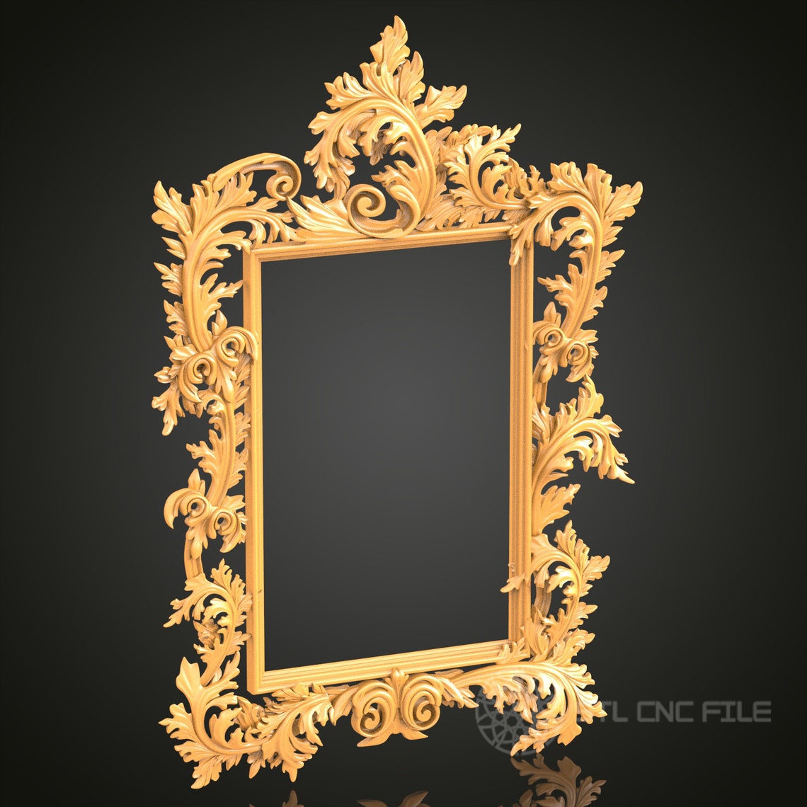 Baroque Ornate Frame STL Model for CNC Router Engraver, Artcam, Aspire ...