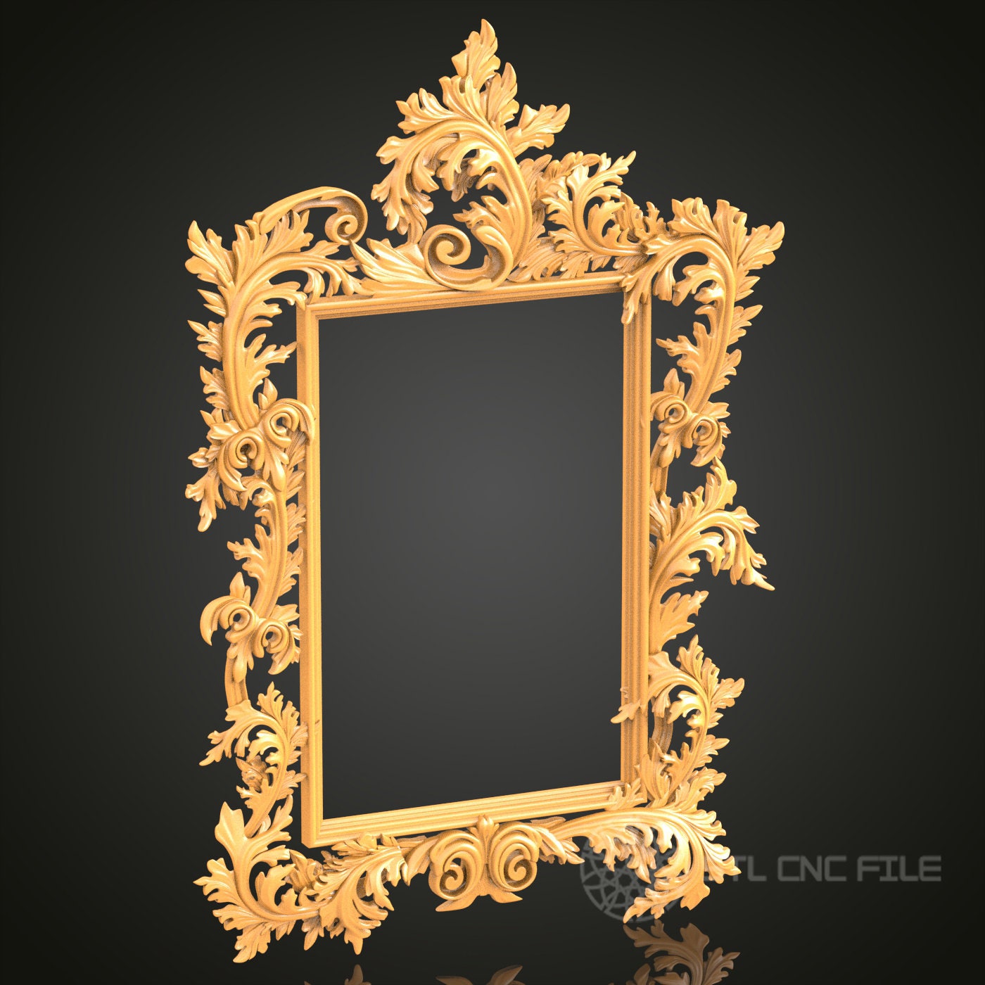 Baroque Ornate Frame STL Model for CNC Router Engraver, Artcam, Aspire ...