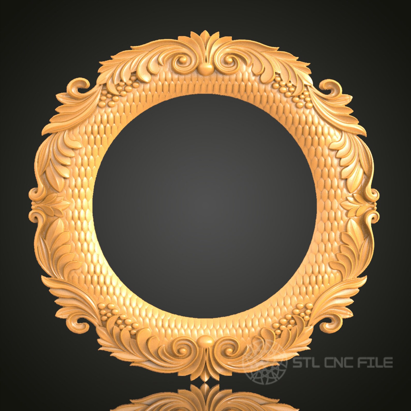 Ornate Oval Frame STL Model: CNC & 3D Printing (digital File) - Etsy