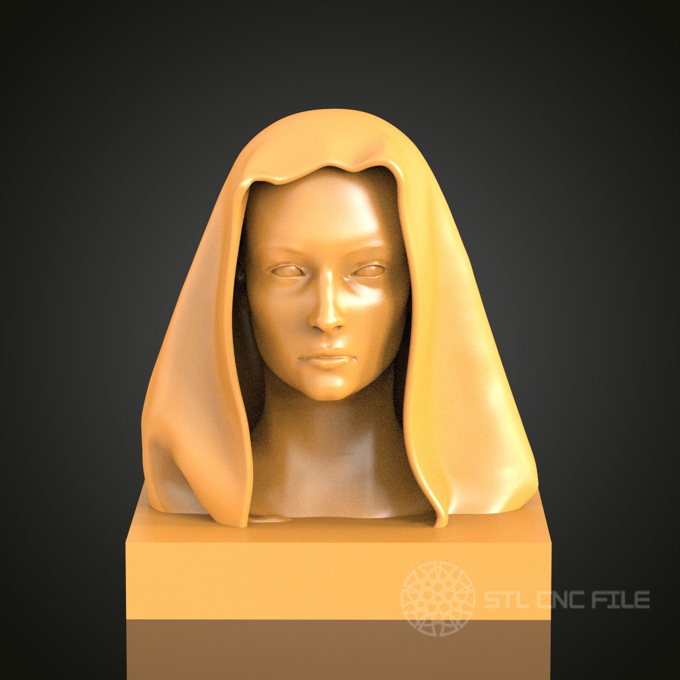 Serene Female Bust STL Model, CNC Router File, Perfect for Sculptural ...
