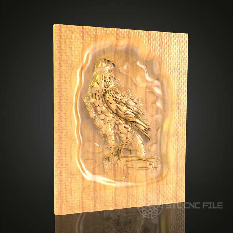 Majestic Eagle 3D STL Model - CNC Router File for Wildlife Wood Carving ...