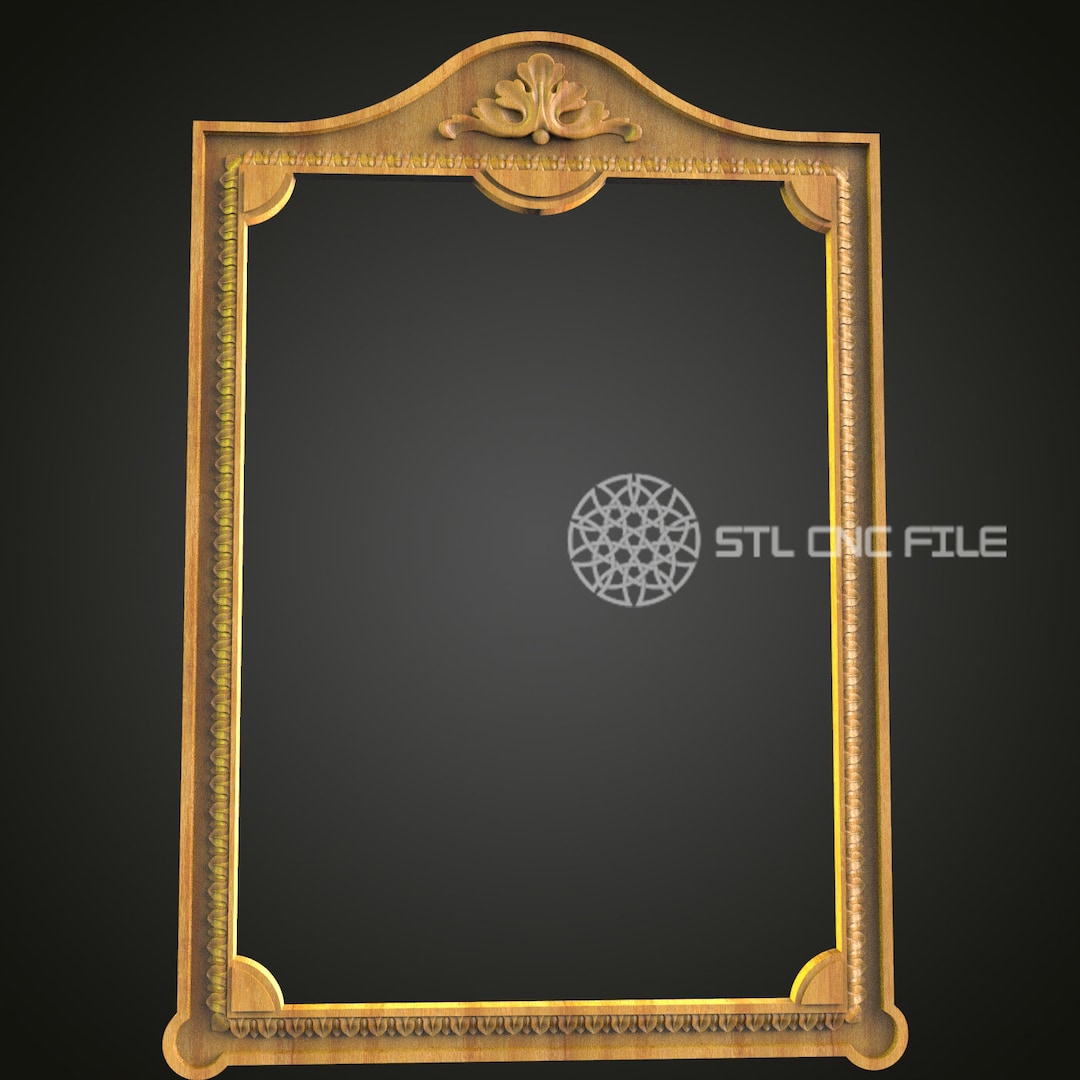 Classic Arched Top Frame STL File, CNC Carving Design for Artcam and ...