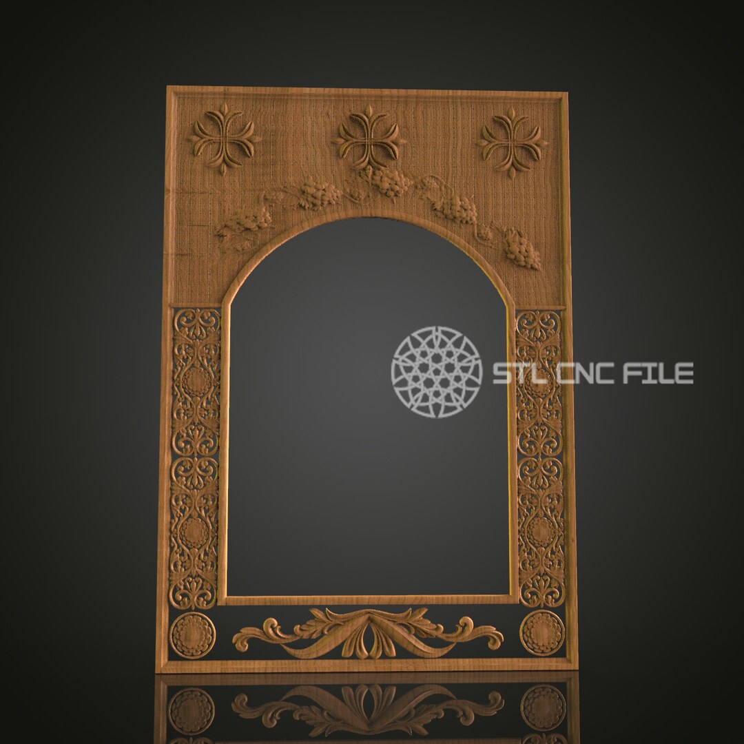 Intricate Arched 3D Frame STL Model for CNC Router Engraver - Artcam ...