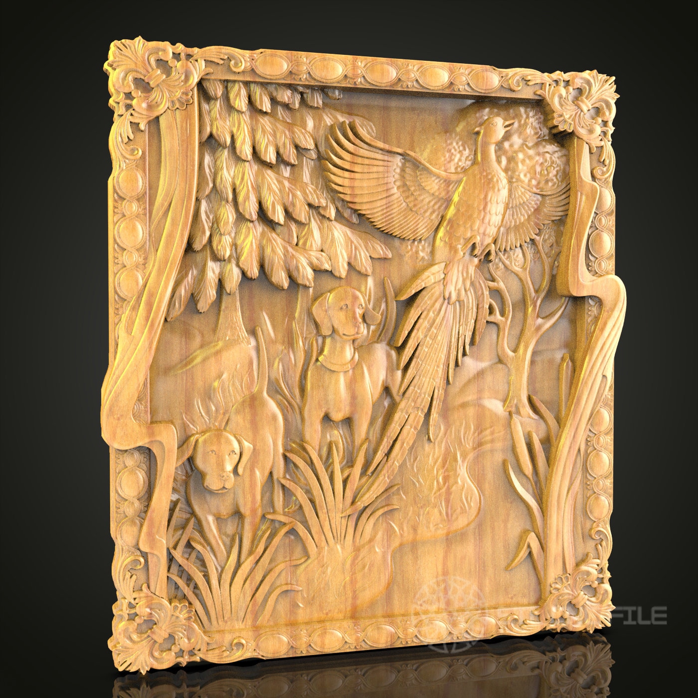 Wildlife Paradise 3D STL Model CNC Router File for Forest Scene Wood ...