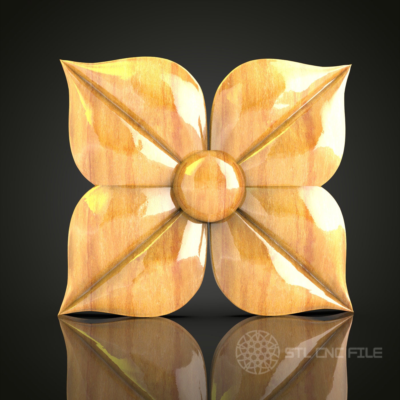 Folded Petal Flower STL Model: CNC Router File for Wood Wall Decor - Etsy