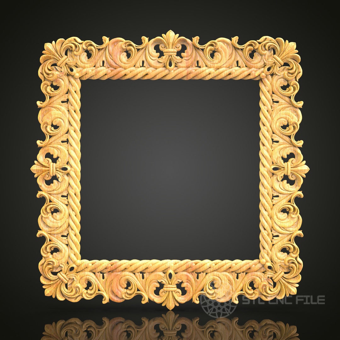 Renaissance Scroll Frame STL Model: CNC Router File for Artcam, Aspire ...