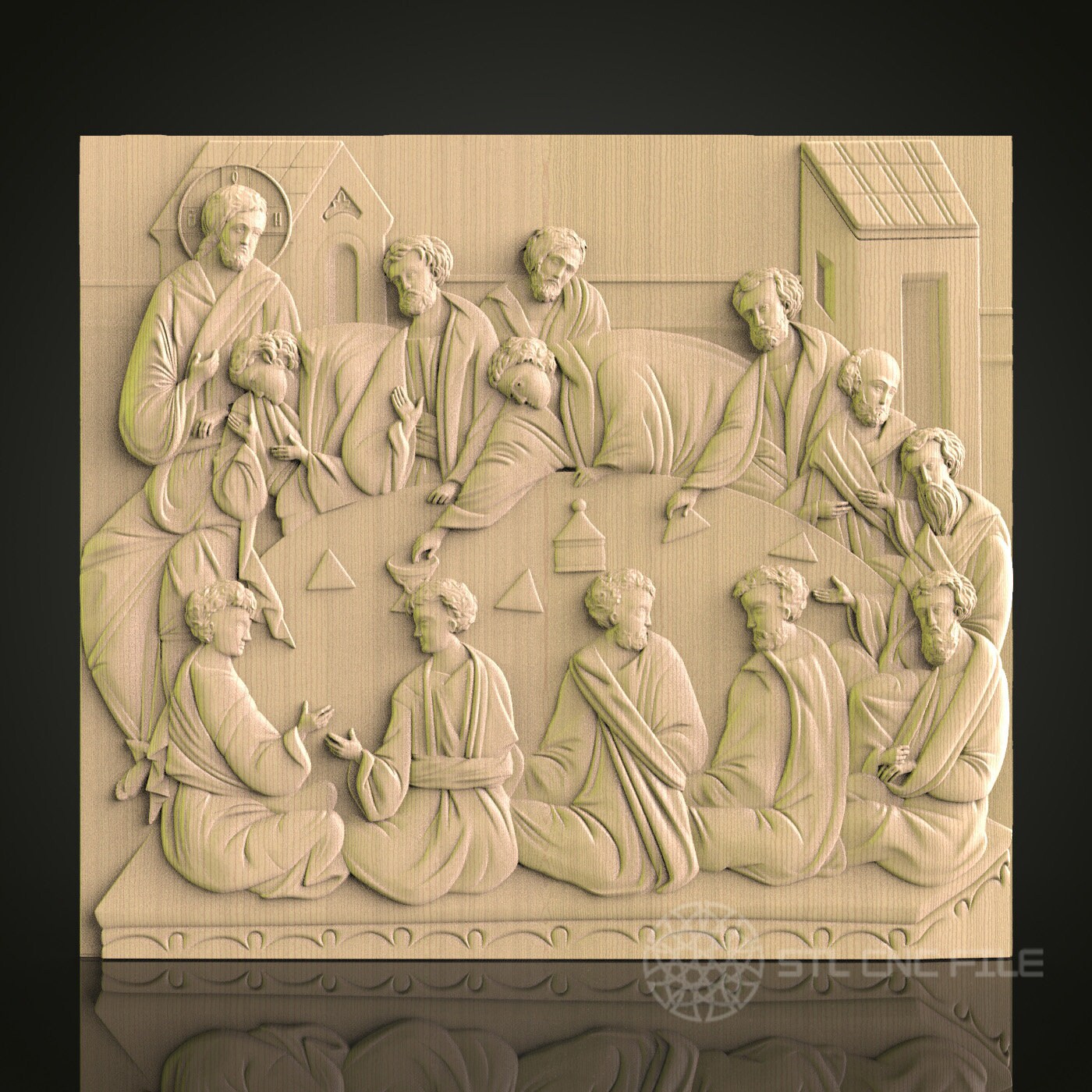 The Last Supper 3D CNC Router Engraver File, STL Model for Artcam ...