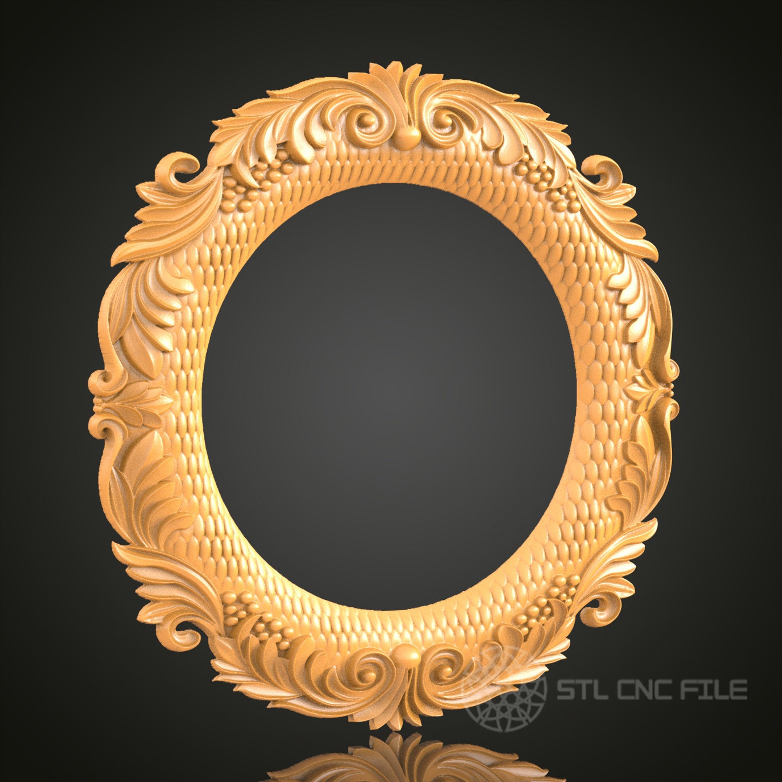 Ornate Oval Frame STL Model: CNC & 3D Printing (digital File) - Etsy