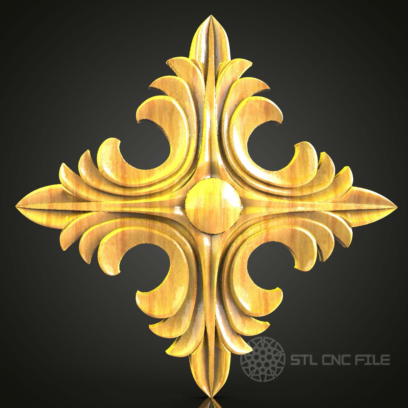 Golden Fleur-de-lis STL Model: CNC Router Carving File - Etsy