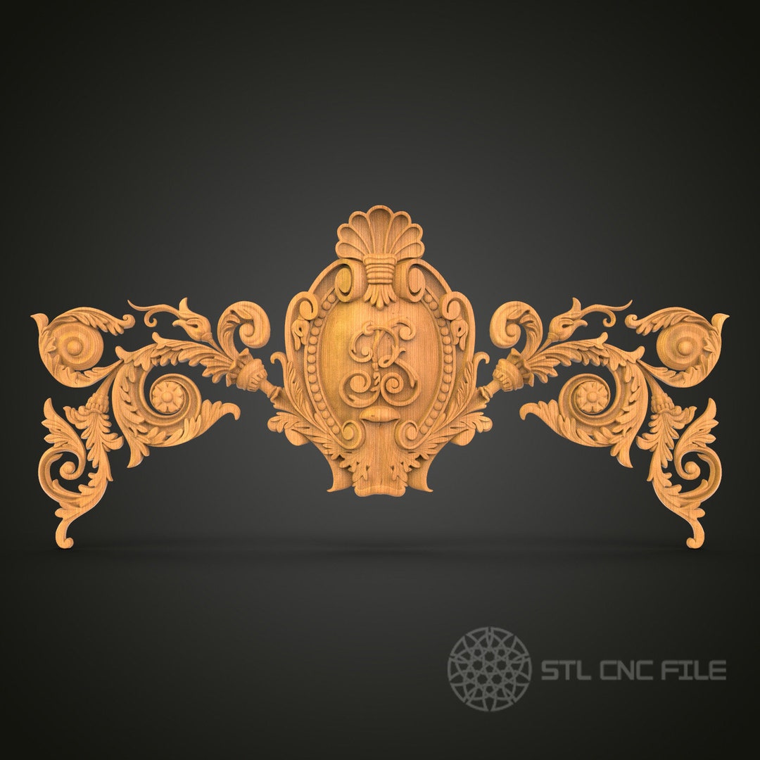 Baroque Scrollwork STL File for CNC - Ornate Rococo 3D Wood Carving Design - Etsy