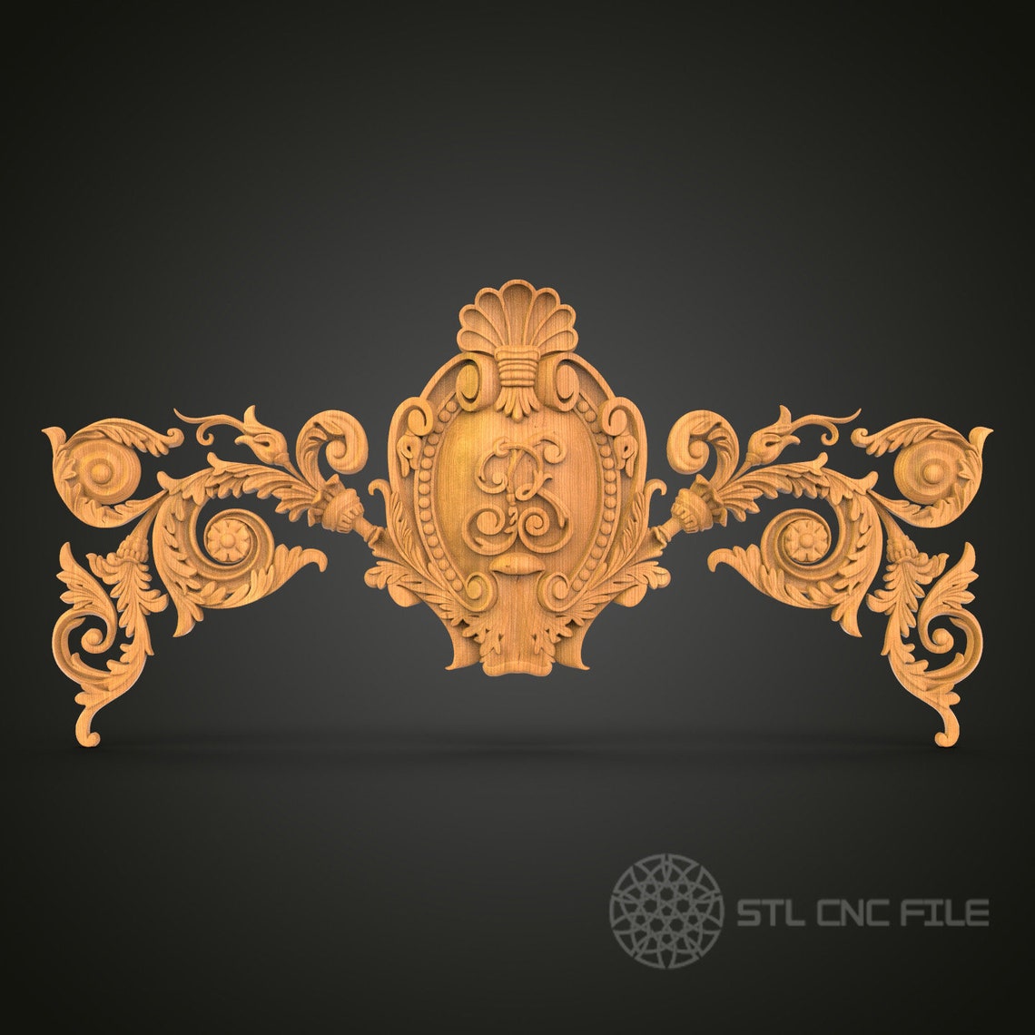 Baroque Scrollwork STL File for CNC - Ornate Rococo 3D Wood Carving Design - Etsy