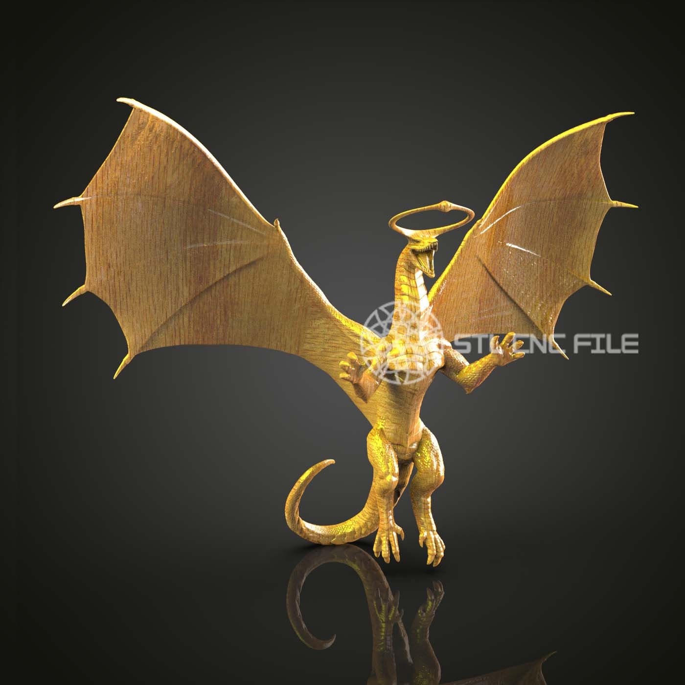 Angel Dragon STL Model for CNC Router - Engraving Files Compatible With ...