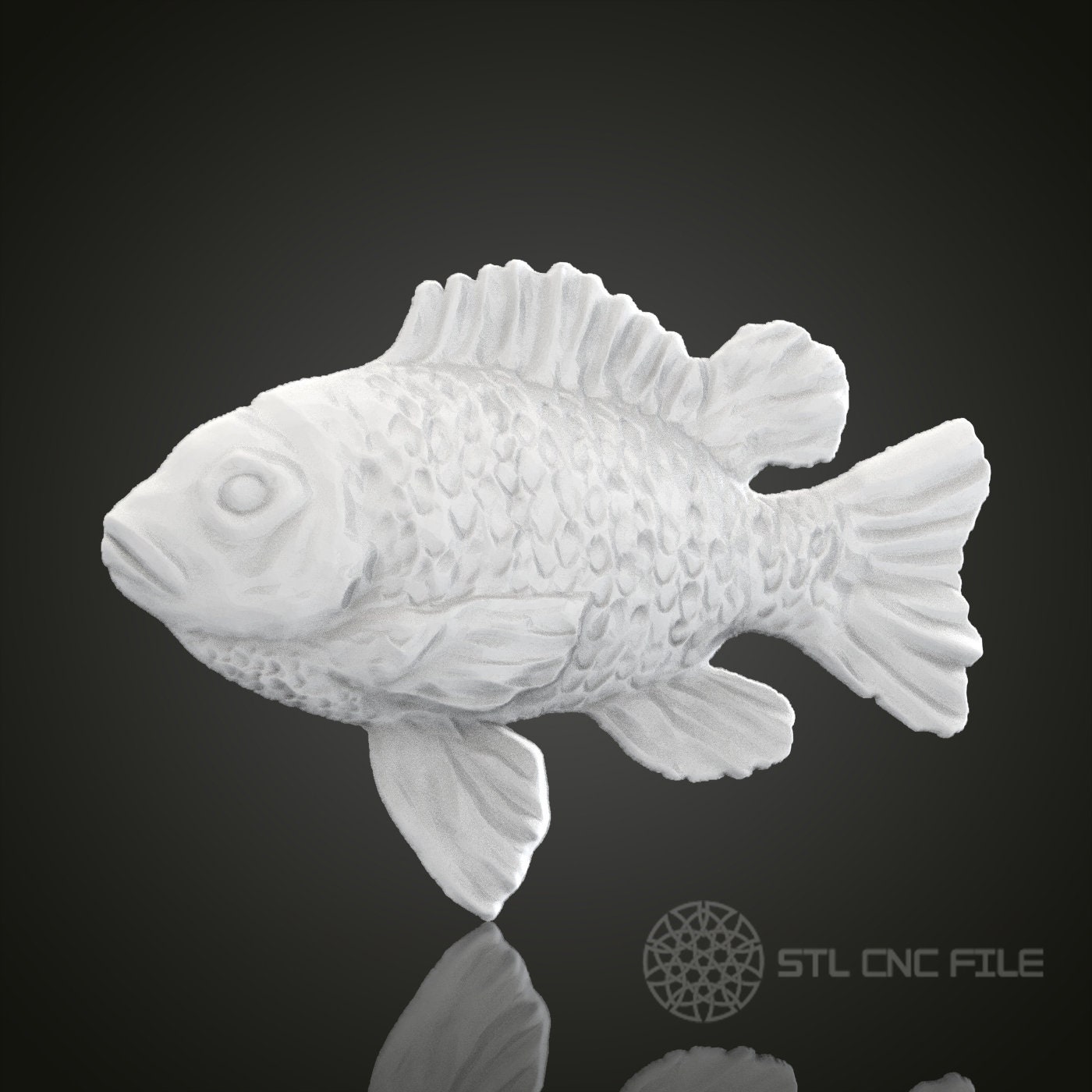 Detailed Fish STL Model for CNC Router Engraver | Artcam & Aspire ...