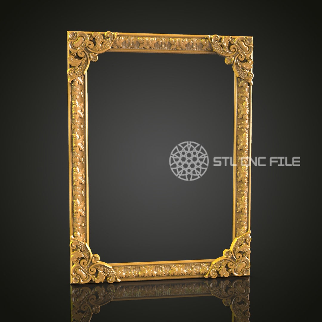 Exquisite Gilded Ornate Frame 3D Model for CNC - Artcam, Aspire, STL ...