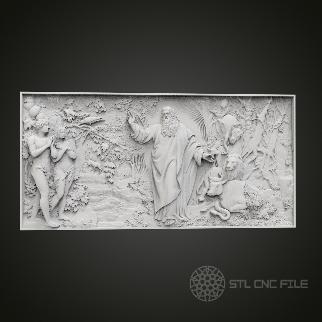Creation of Man Relief: 3D CNC Engraved Wood Panel (STL Model) - Etsy