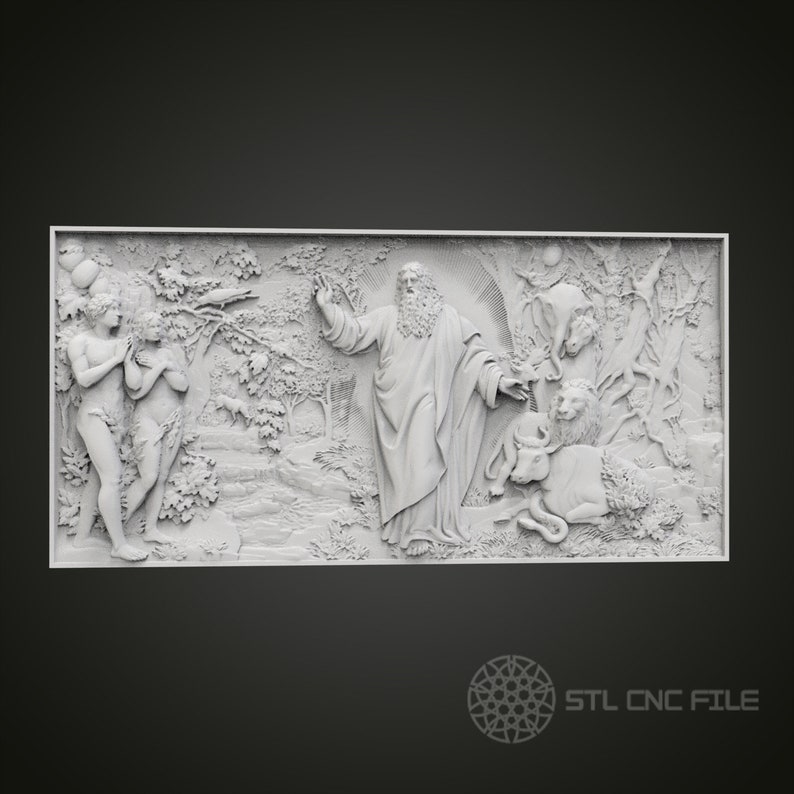 Creation of Man Relief: 3D CNC Engraved Wood Panel (STL Model) - Etsy