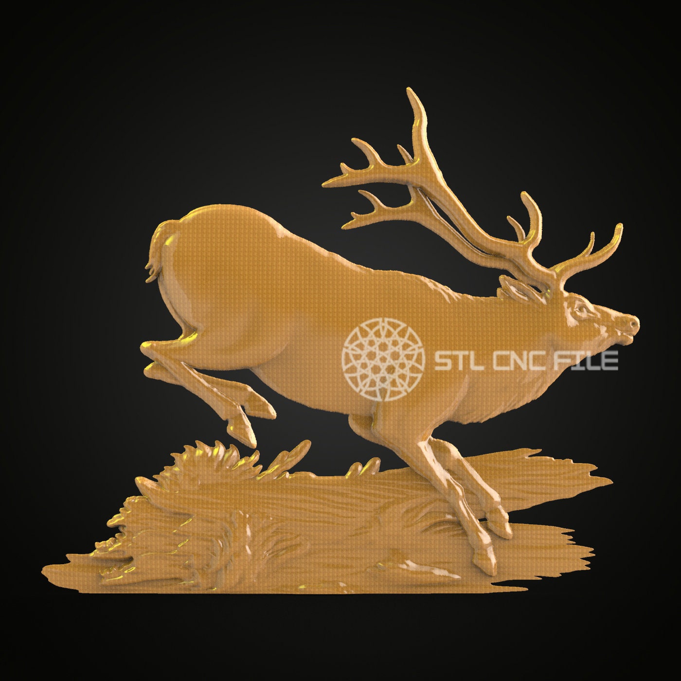 Leaping Deer STL Model: CNC Router Engraving File - Etsy