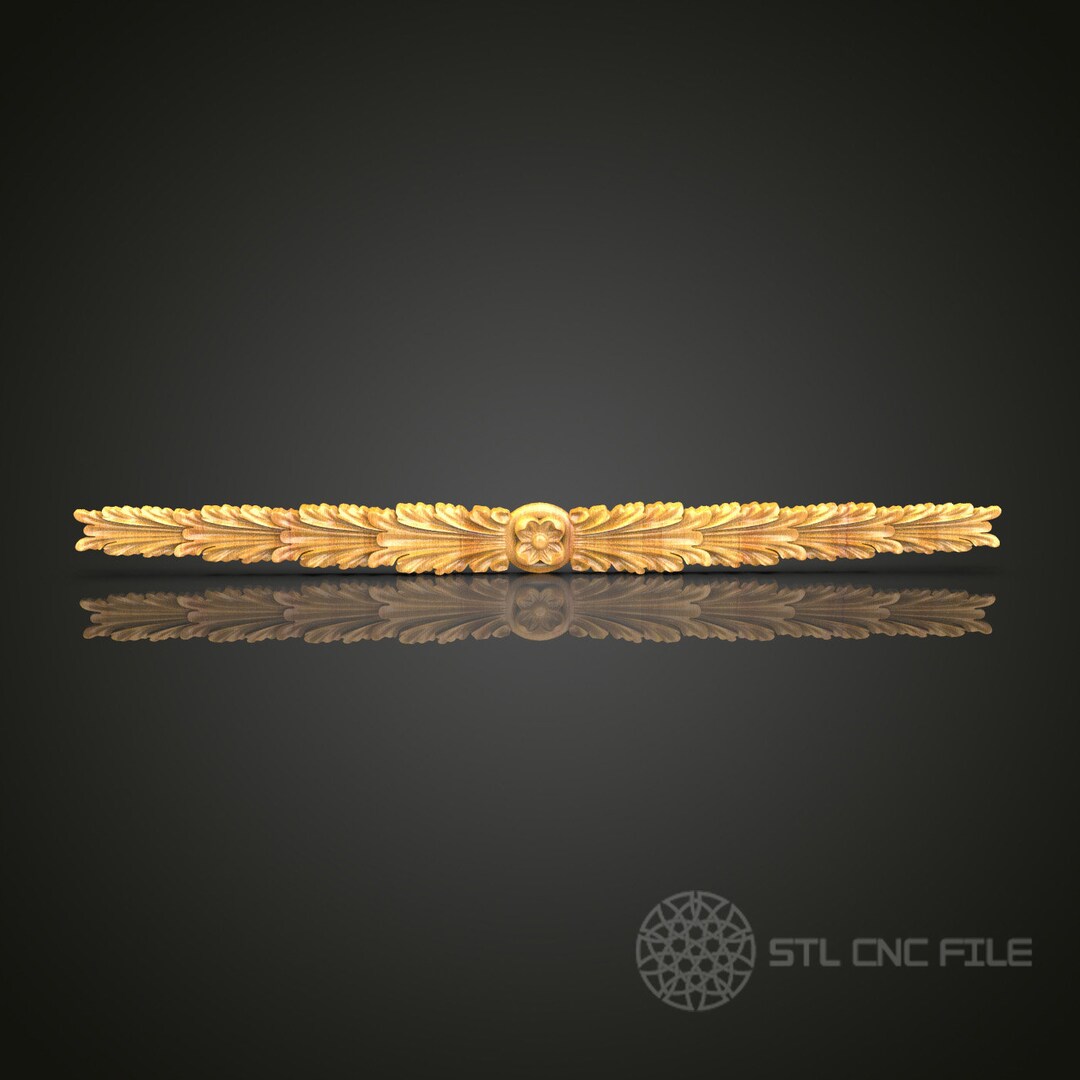 Exquisite Golden Leaf CNC Router Engraver STL Model – Ideal for Artcam ...