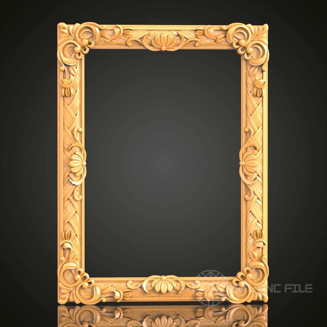 Intricate 3D Frame Design for CNC Router | STL Model for Artcam ...