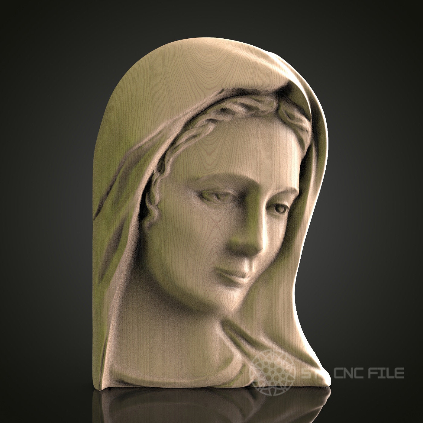 STL Model of Virgin Mary, CNC Router Engraver, Artcam, Aspire, CNC ...