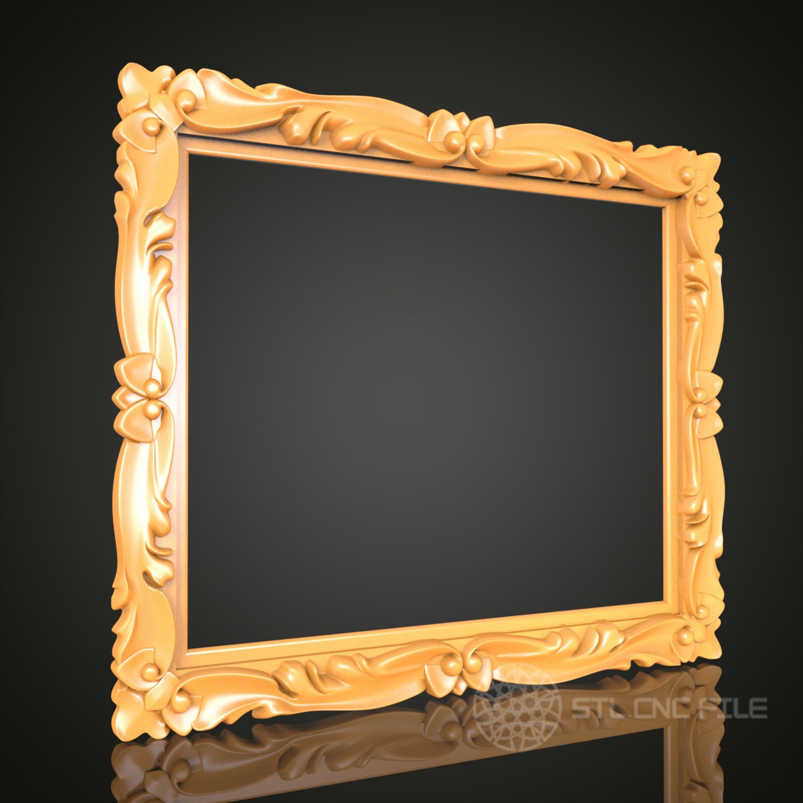 Ornate Decorative Frame STL Model: CNC Router & 3D Printer (digital ...