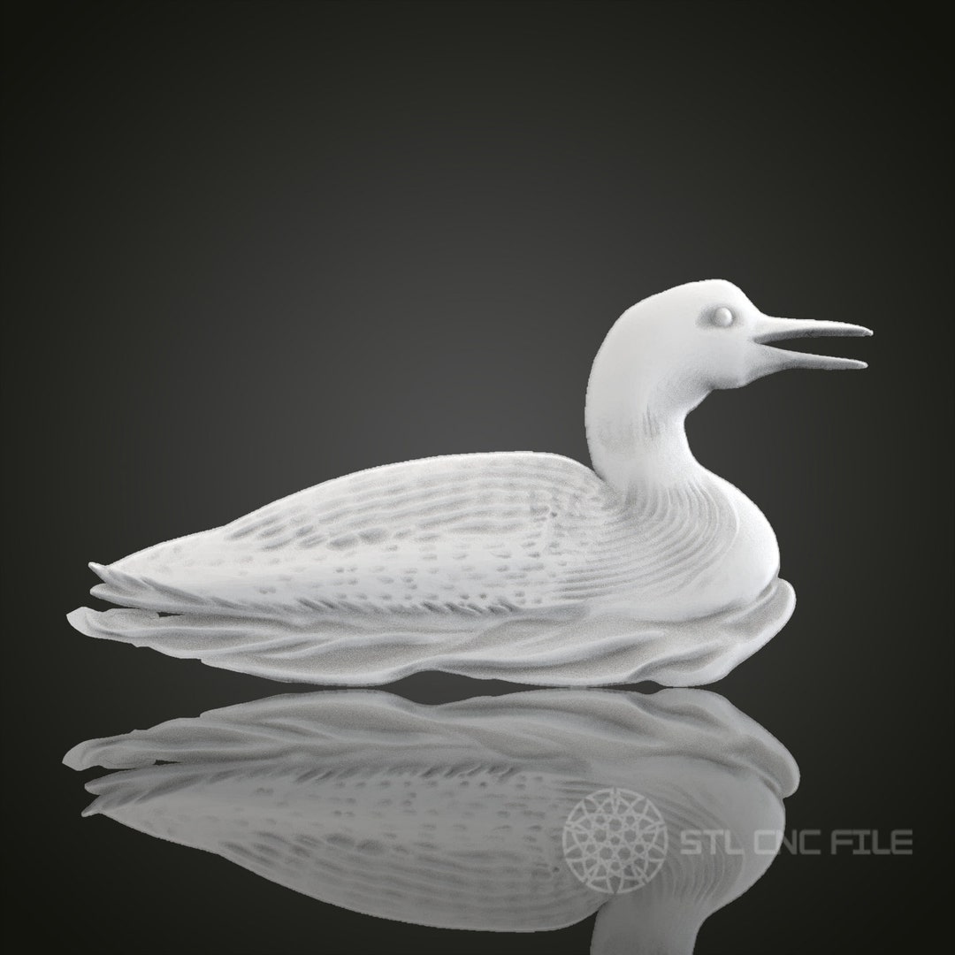 Elegant Duck 3D STL Model for CNC Router Engraver, Artcam, Aspire, CNC ...