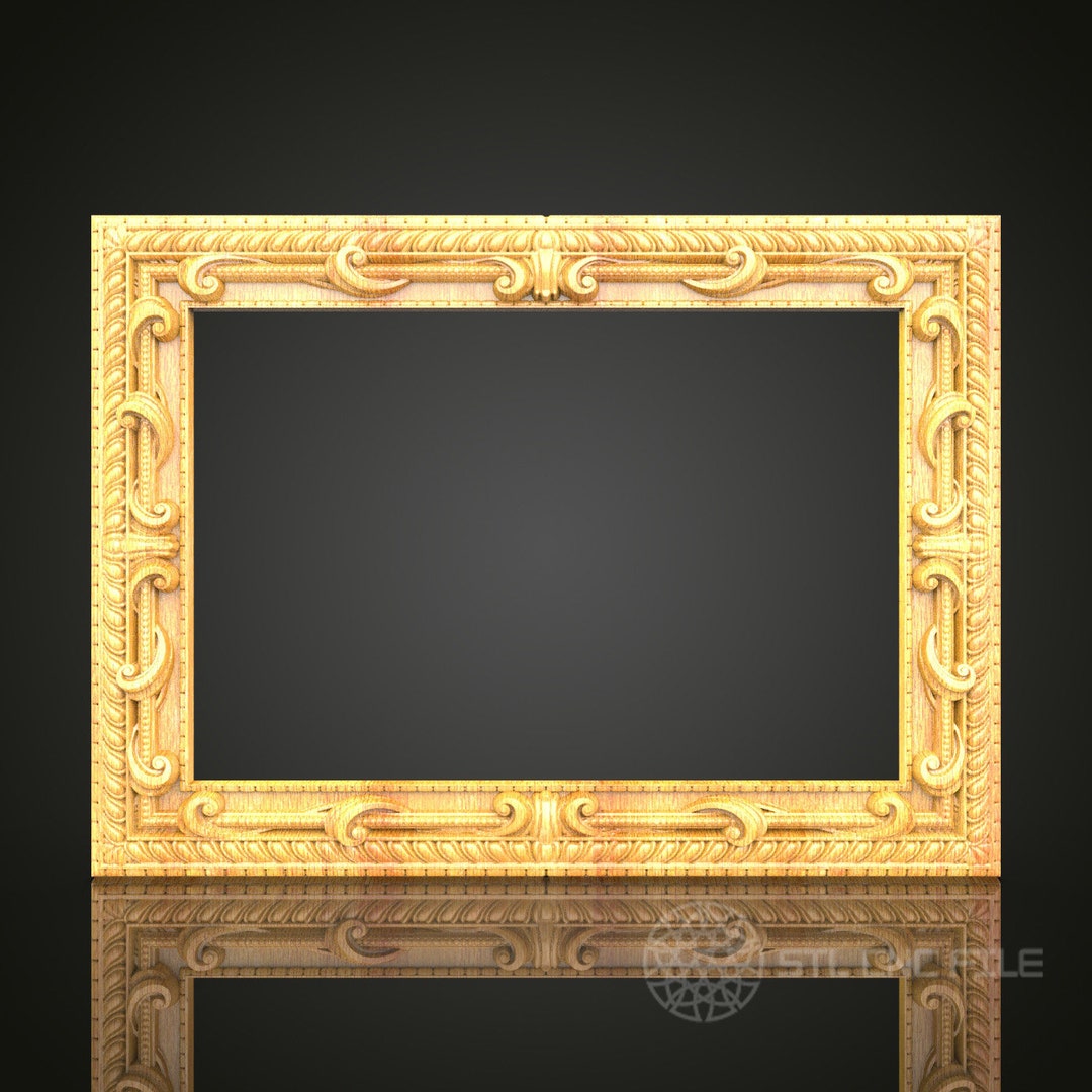 Ornate Baroque Frame STL Model for CNC Routers, Artcam, Aspire, 3D Wall ...