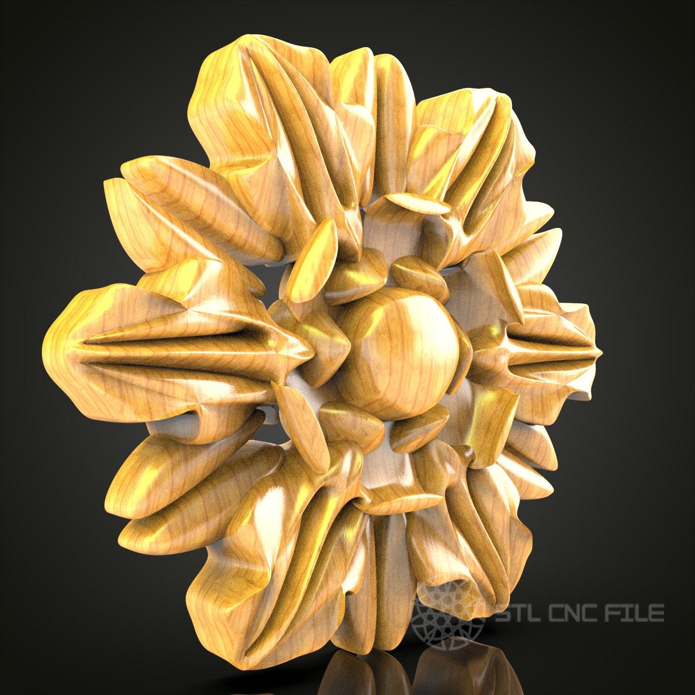 Dynamic Pine Cone CNC Router STL Model - Detailed Nature-inspired ...