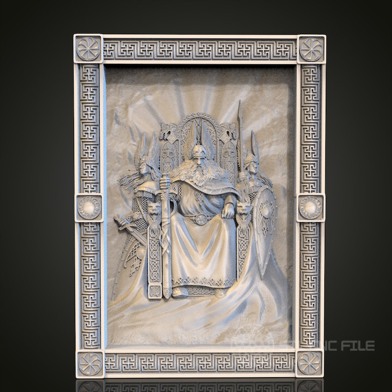 Throne Room 3D STL File, CNC and 3D Printer Model, Medieval Art, Artcam ...