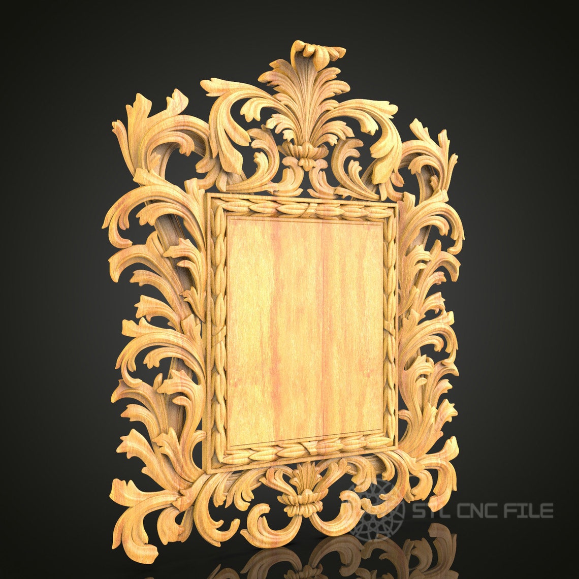 Luxurious Baroque Frame STL Model - CNC Router Files for Artcam, Aspire ...