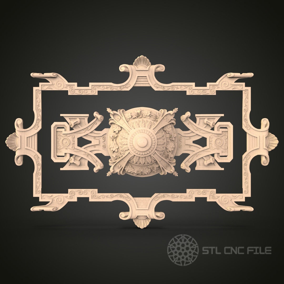 Classical Architectural Frame 3D Model STL File, Ornate Rococo Border ...