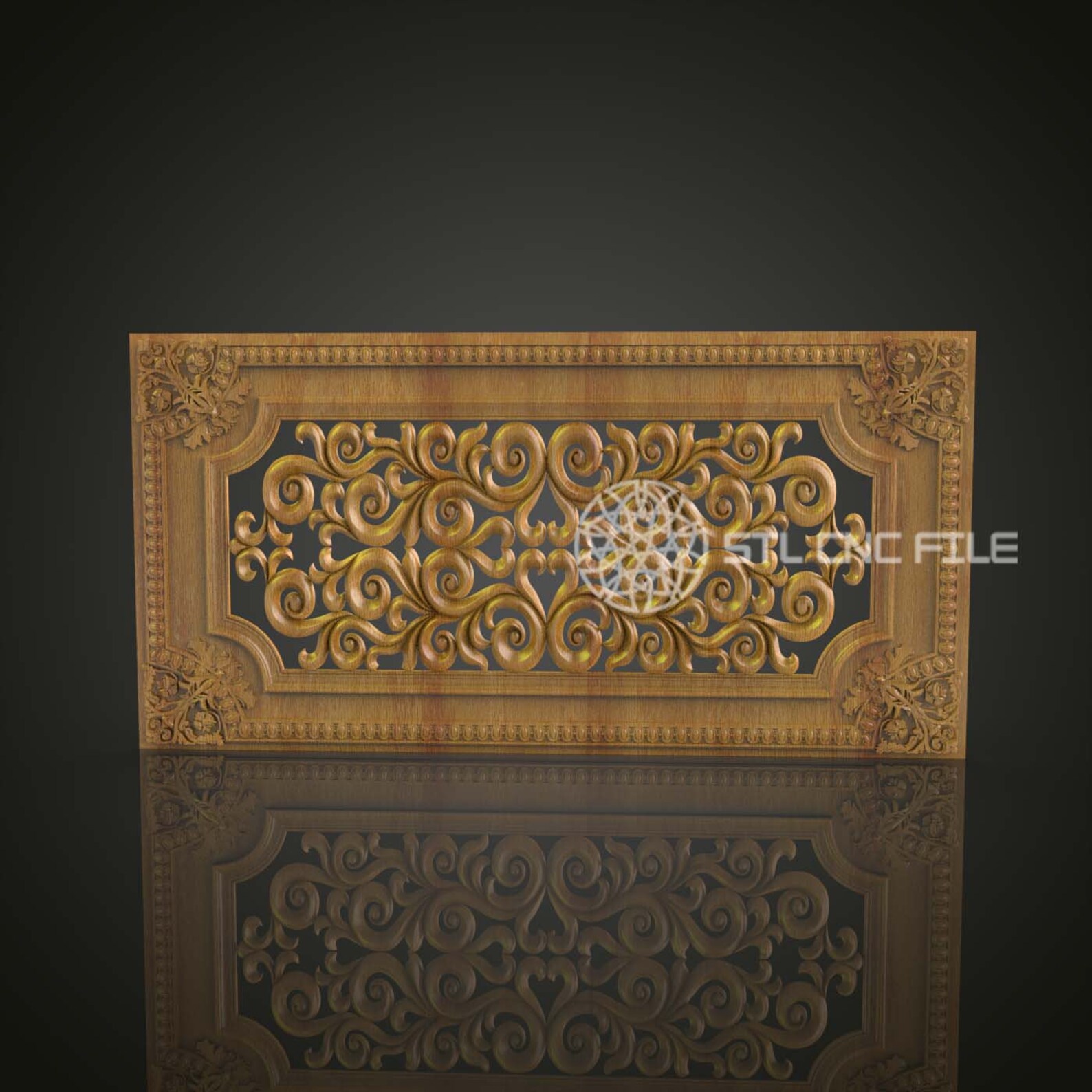 Renaissance Flourish STL File - Opulent CNC Wood Panel - Etsy