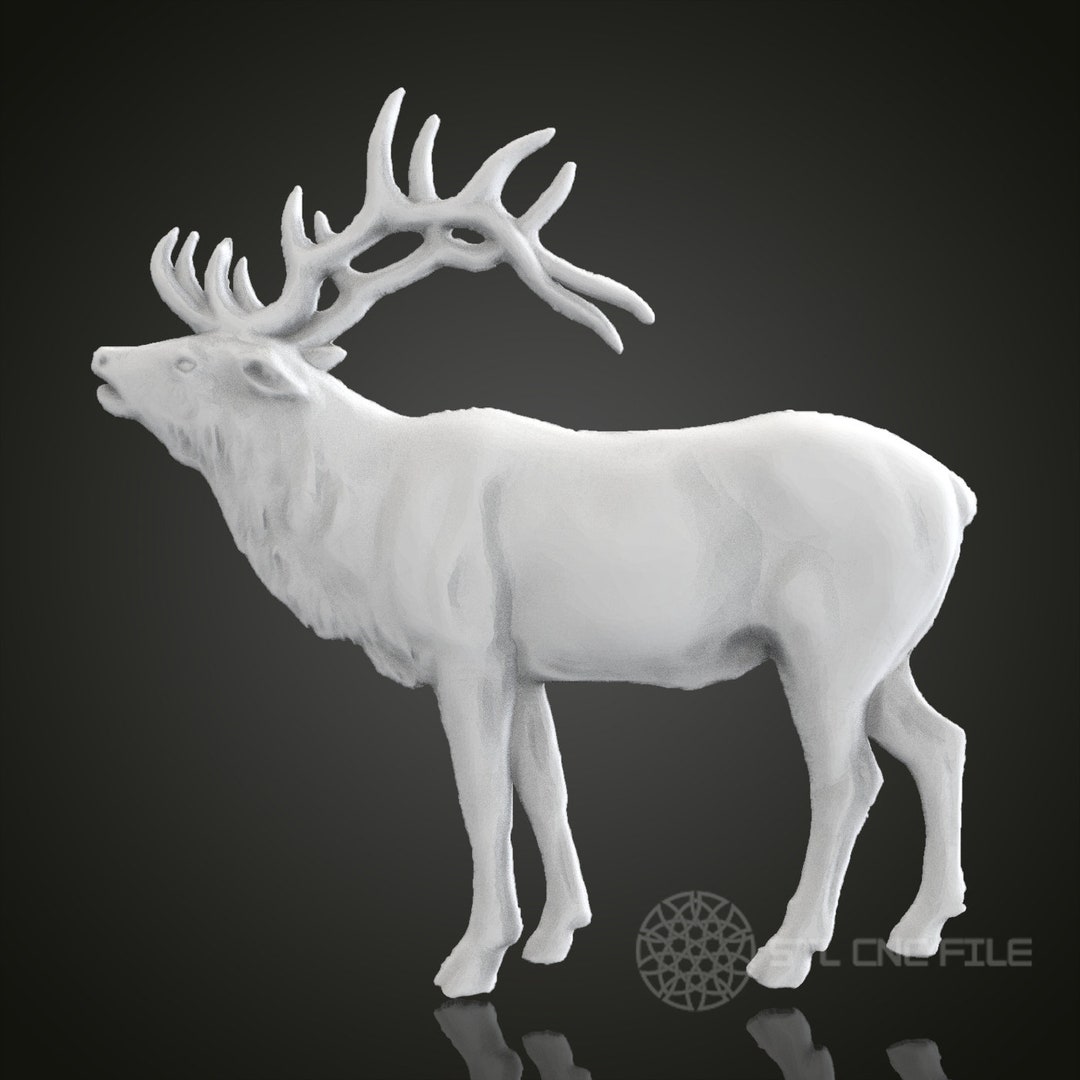 Majestic Elk STL Model for CNC Router, Artcam, Aspire, Nature-inspired ...