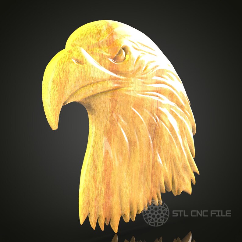 Eagle Head STL Model for CNC Routers, Artcam Aspire Engraving, Majestic ...